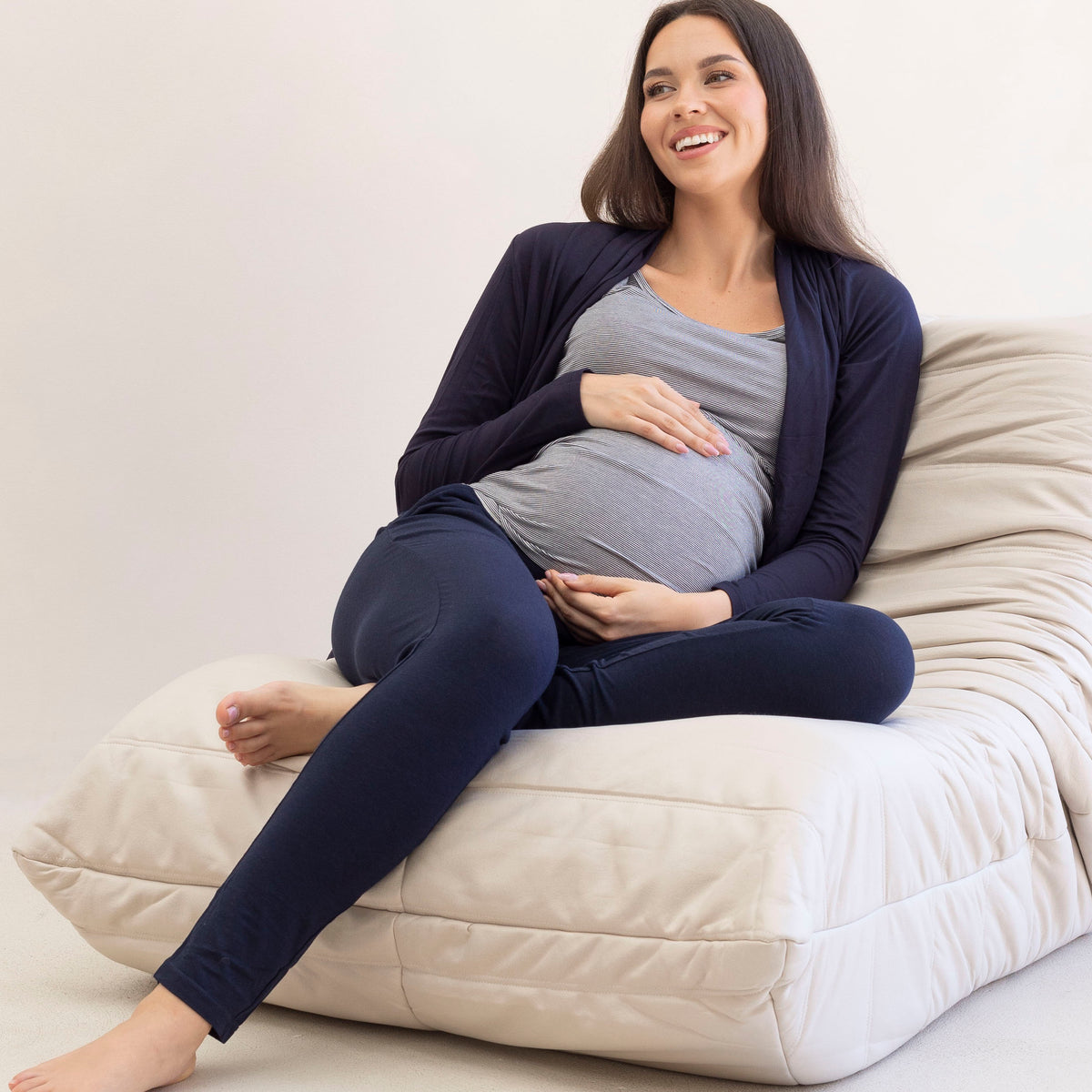 "Street to Home" Maternity 3 Piece Relax Navy Loungewear Outfit – Angel ...