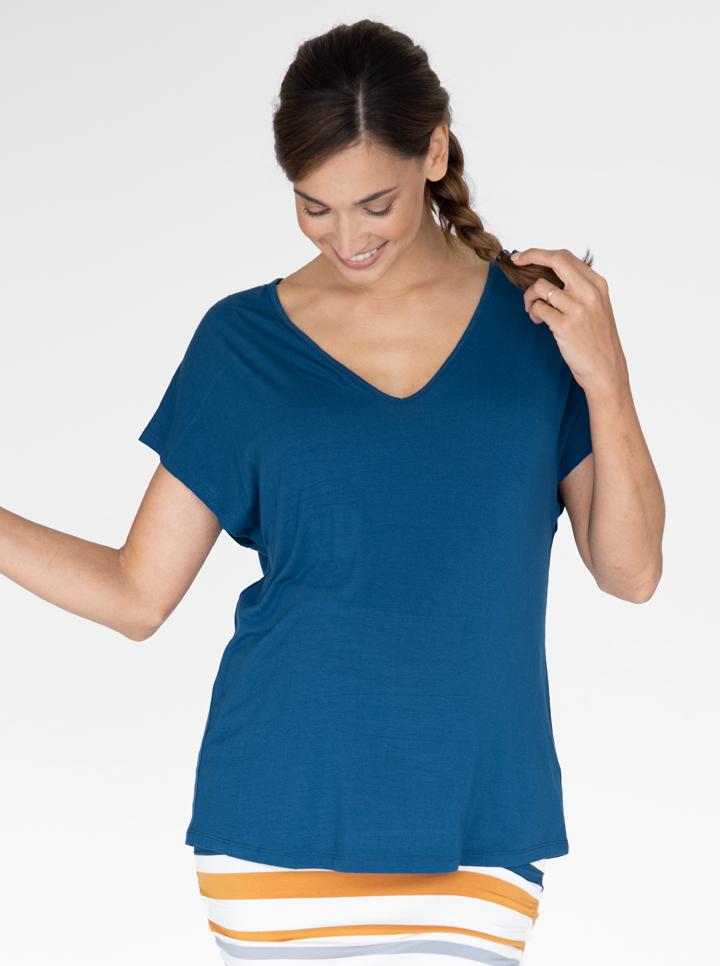 Maternity Loose Fit Swing Top in Teal – Angel Maternity USA
