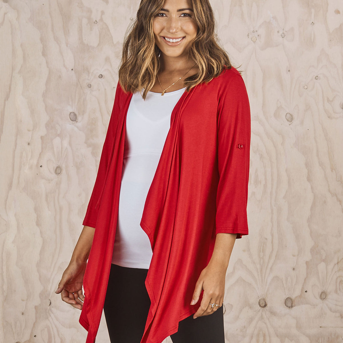 Maternity Cardigan/Nursing Cover in Red – Angel Maternity USA