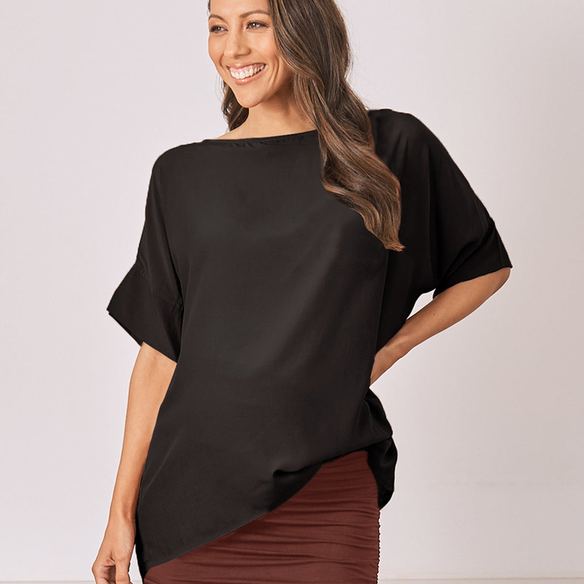 Relax Fit Black Maternity Top – Angel Maternity USA